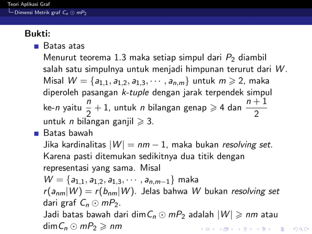 Dimensi Metrik Graf Lintasan dan Graf Lengkap | PDF