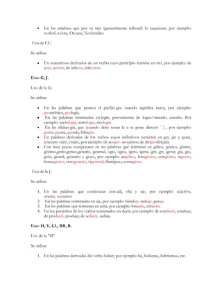 Grafías homófonas | DOCX