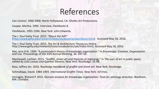 Describing Art on the Street: The Graffiti Art Community Voice | PPTX