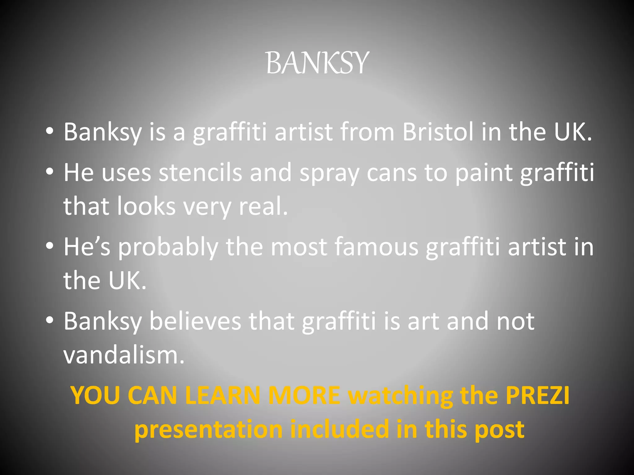 Graffiti: art or vandalism? | PPTX
