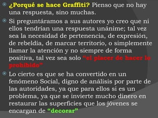 Graffiti arte o vandalismo | PPT