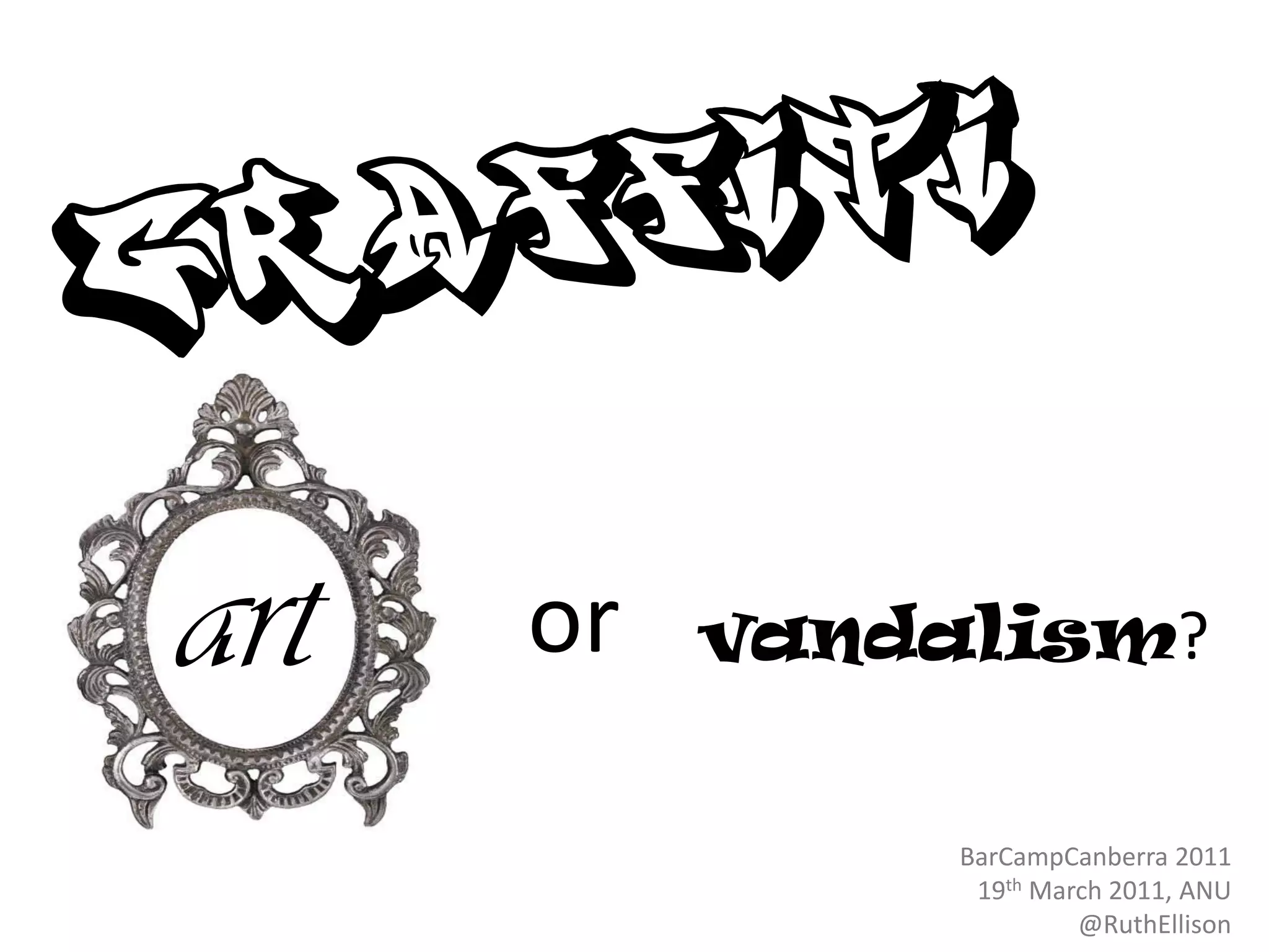 Graffiti: art or vandalism | PDF