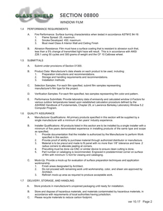 Graffiti shield-architectural-specifications-denver | PDF | Home Improvement | Home & Garden