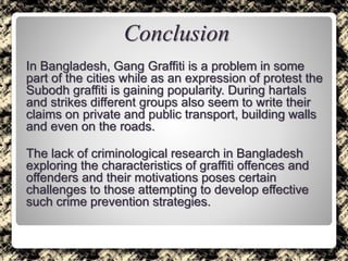 Graffiti and the concepts of criminology | PPTX