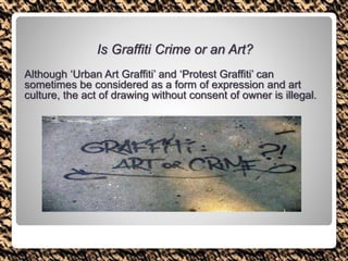 Graffiti and the concepts of criminology | PPT
