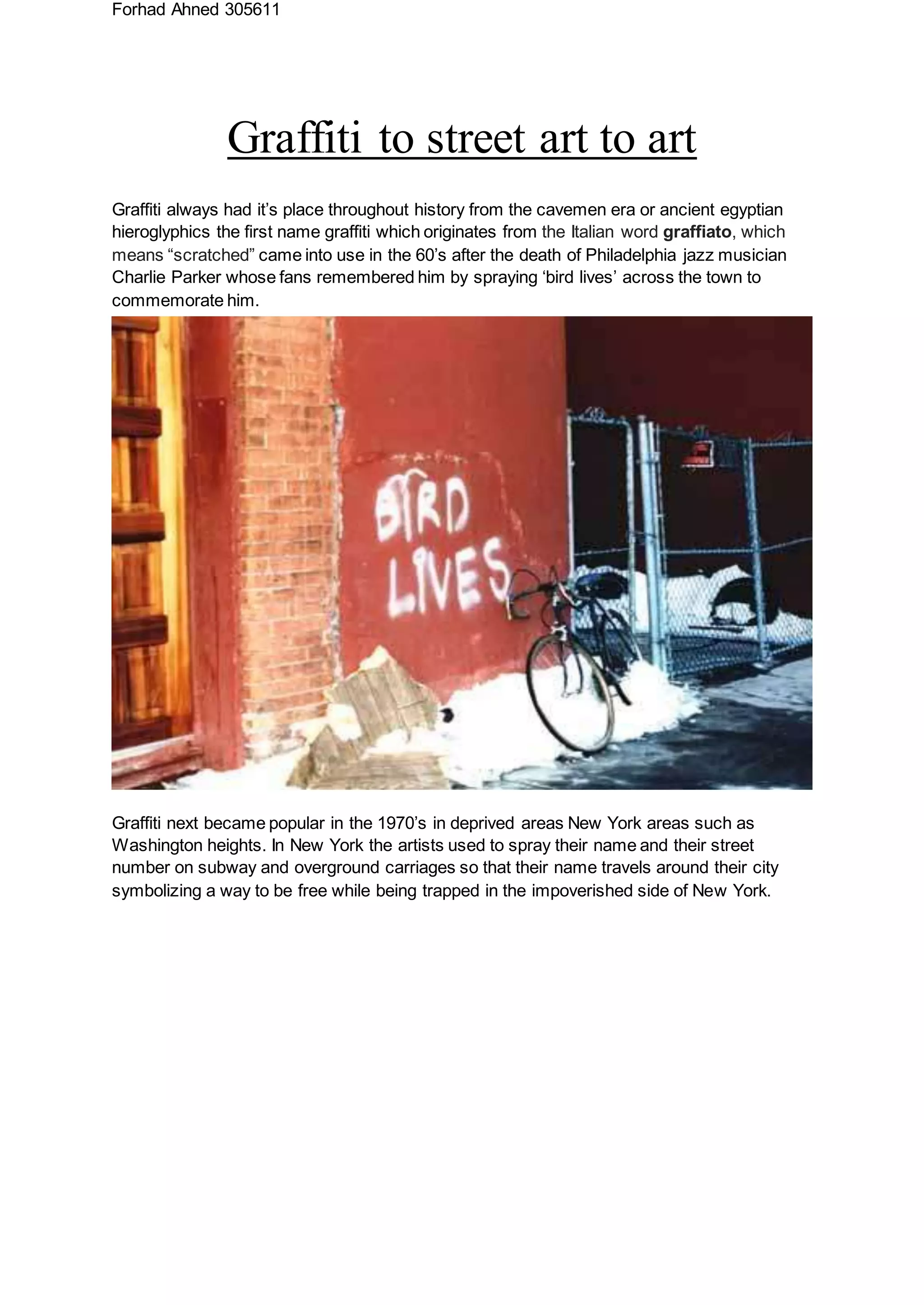 Graffititostreetarttoart | DOCX