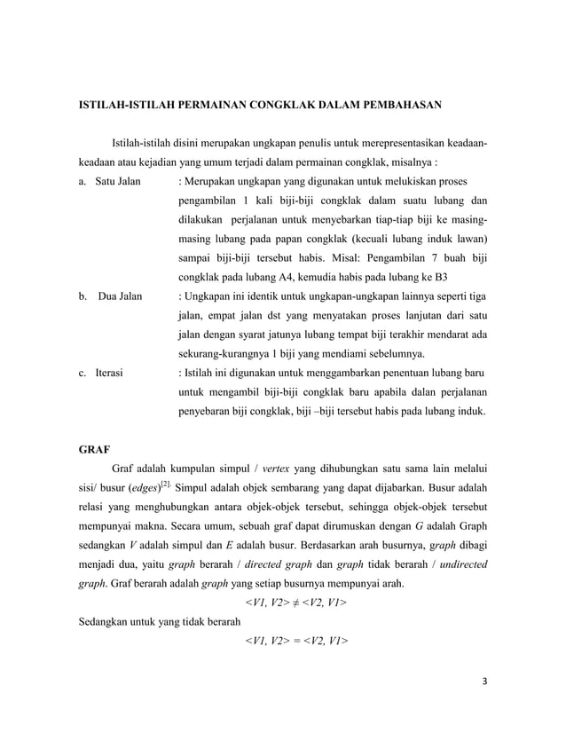 Graf hamilton dalam permainan tradisional congklak | PDF