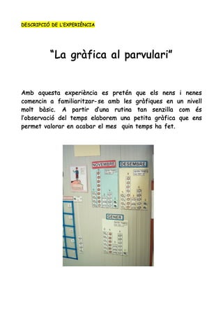 Graf ica del temps a educació infantil | PDF