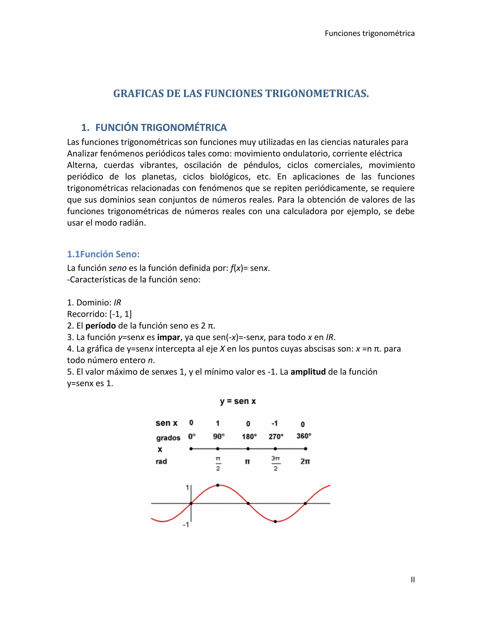 Graficas de las funciones trigonometricas | PDF