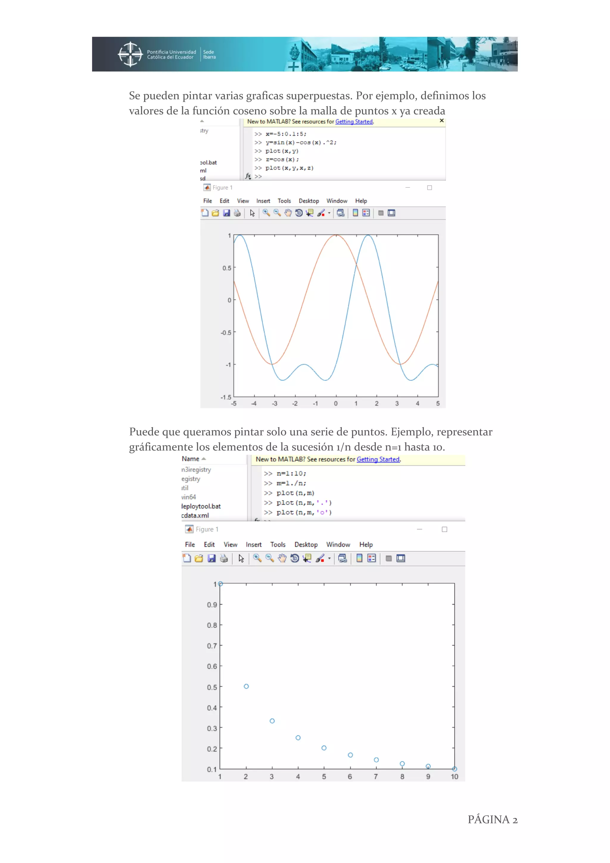 Graficas sencillas matlab | PDF