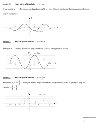 Grafici trigonometrijskih funkcija_i_deo | PDF