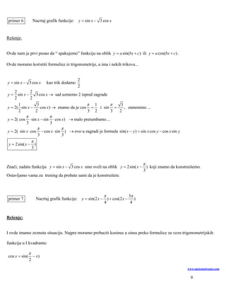 Grafici trigonometrijskih funkcija_ii_deo | PDF