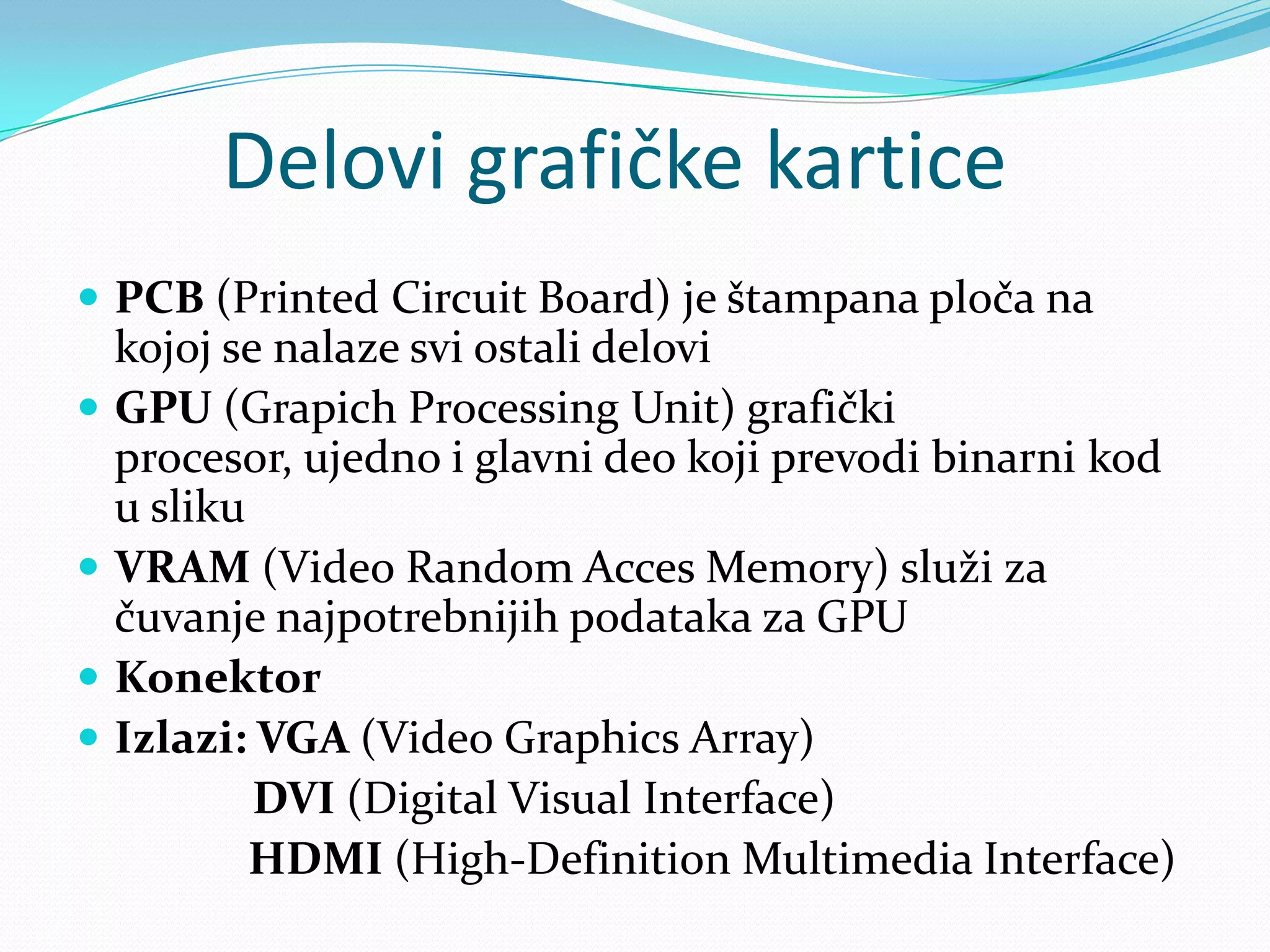 Grafička kartica | PPTX