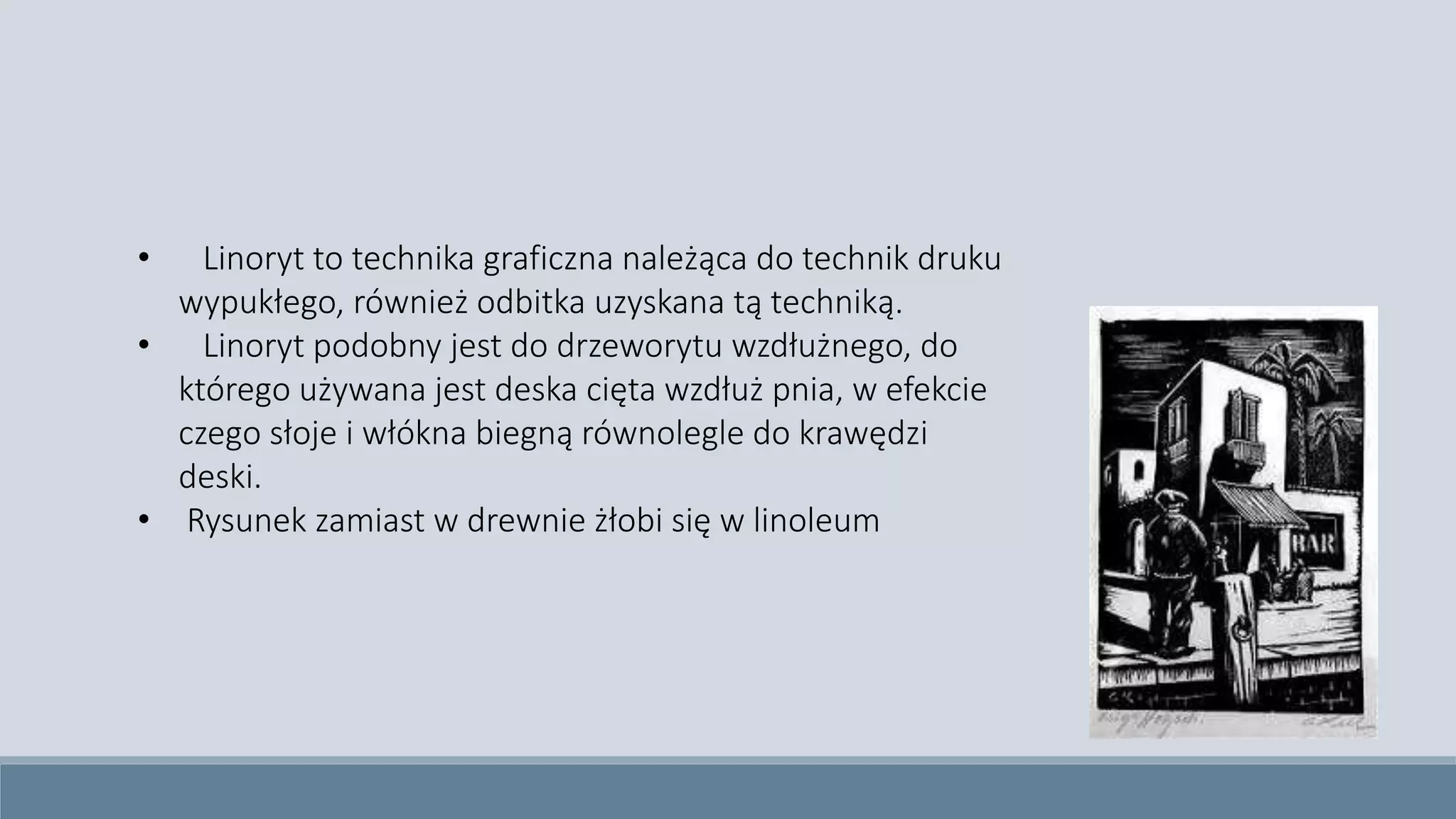 Grafika warsztatowa druk wypukł-prezentacja | PPTX