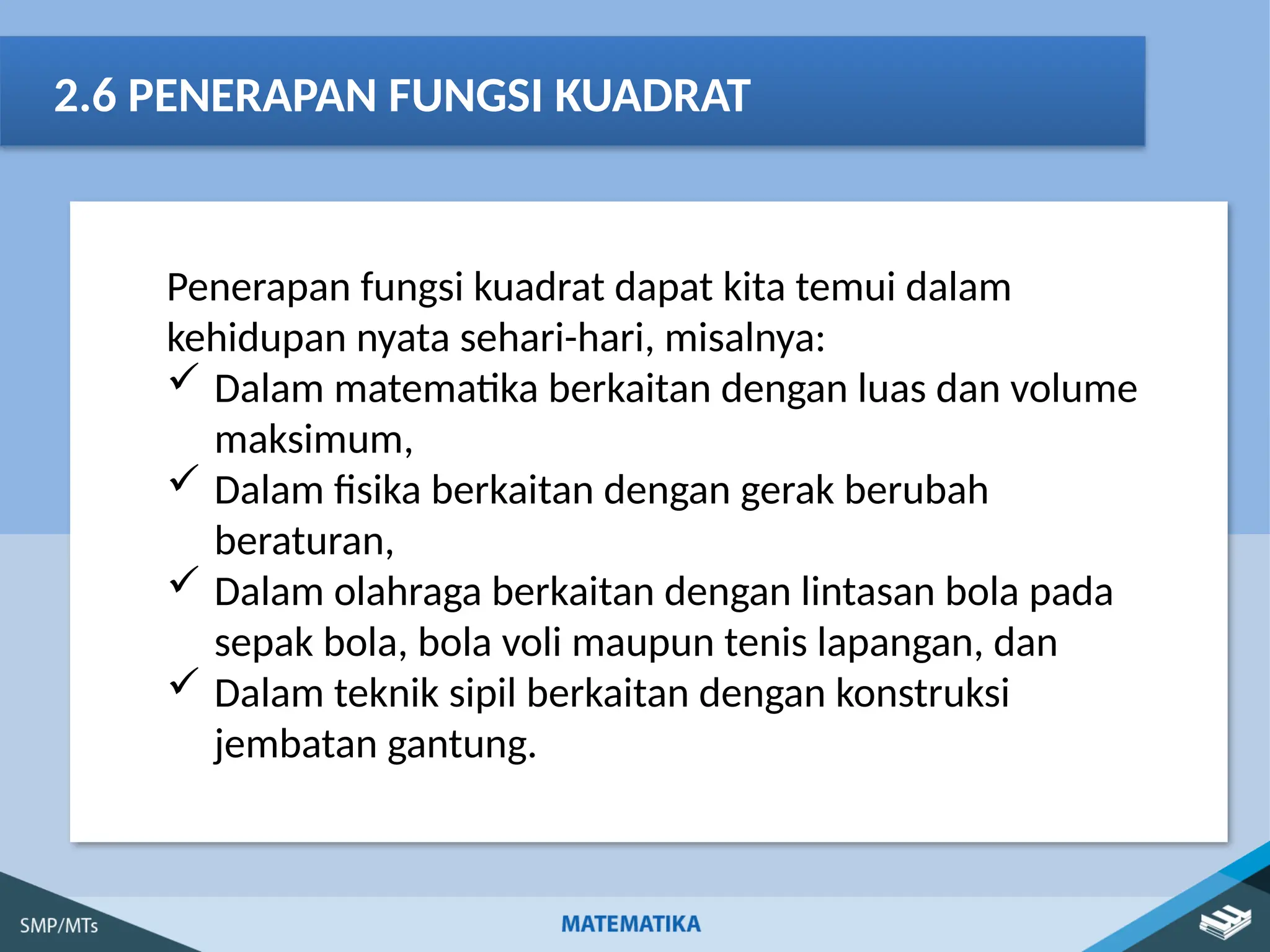 Persamaan grafik fungsi kuadrat. Pada kelas 7pptx | PPT