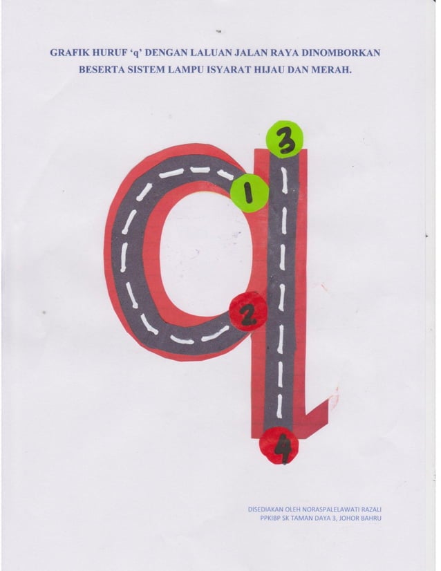Grafik huruf dengan laluan jalan raya dan sistem lampu isyarat | PDF