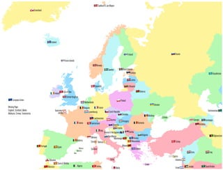 Grafio europe map with emoji flags | PPT