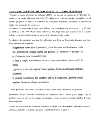 APLICANDO LOS GRAFOS EN EL 6to GRADO DE LA I.E. ROMEO LUNA VICTORIA DE ...