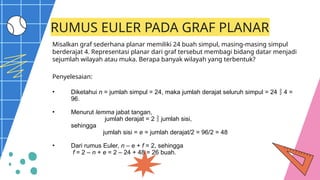 Definisi Graf planar, contoh graf planar, graf non planar, graf bidang ...