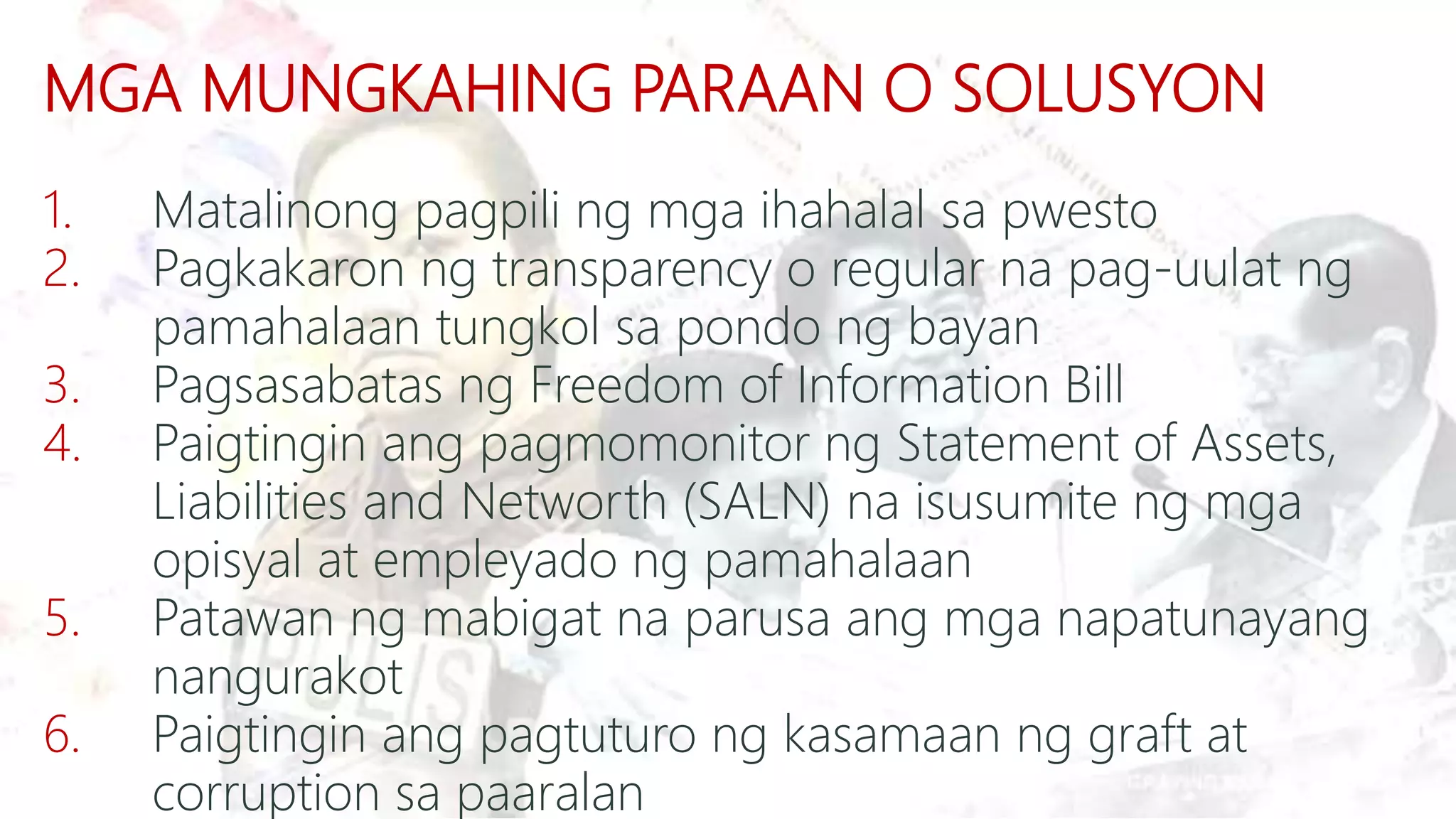 AP 10 - Isyung Pampolitika: Ang Graft and Corruption: Kahulugan, Uri at ...