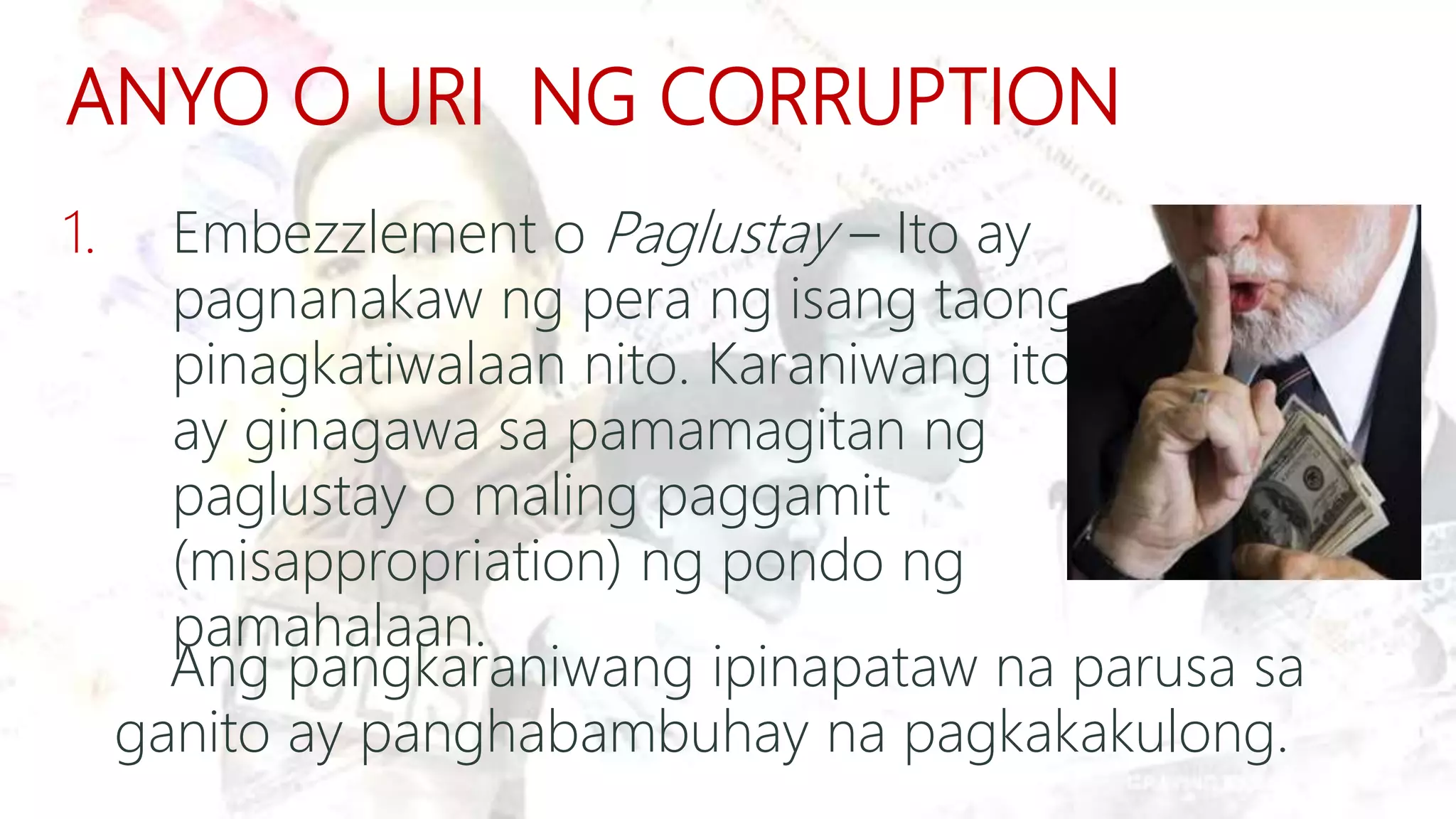 AP 10 - Isyung Pampolitika: Ang Graft and Corruption: Kahulugan, Uri at ...