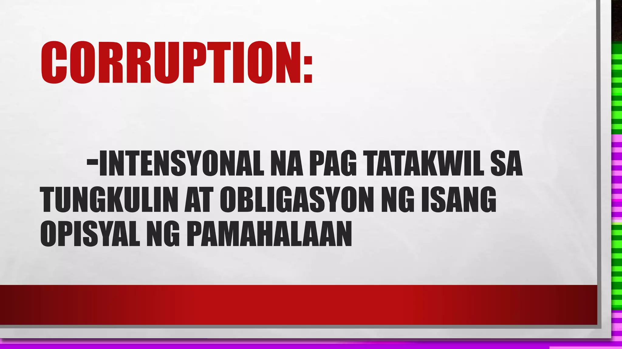 Graft and corruption lesson | PPTX