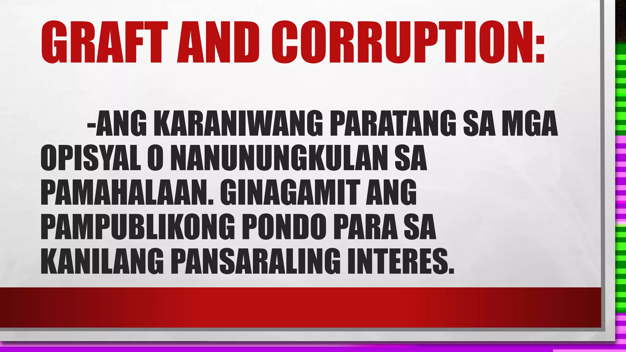 Graft and corruption lesson | PPTX