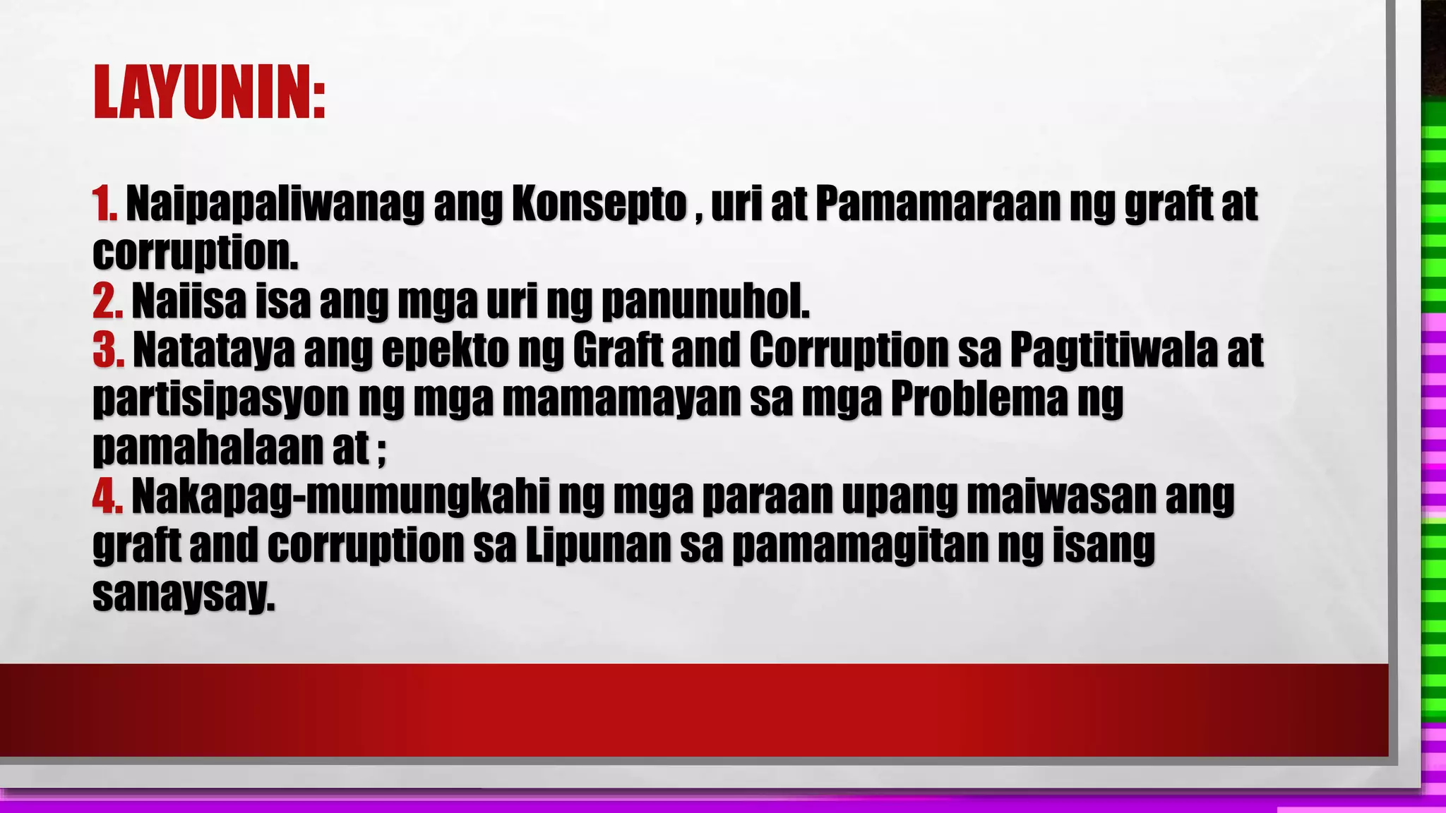 Graft and corruption lesson | PPTX