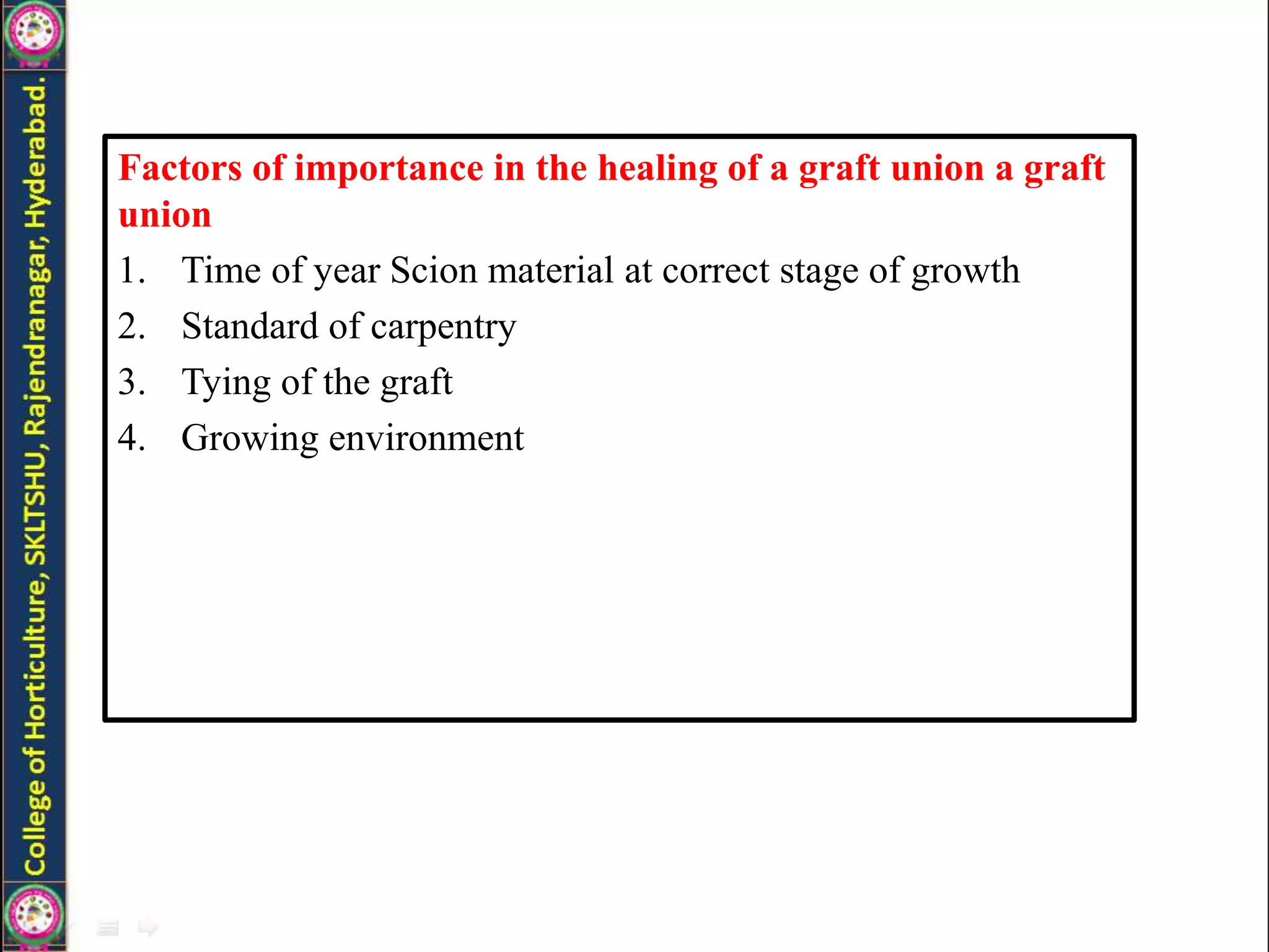 Grafting and its types in fruit crops | PPTX