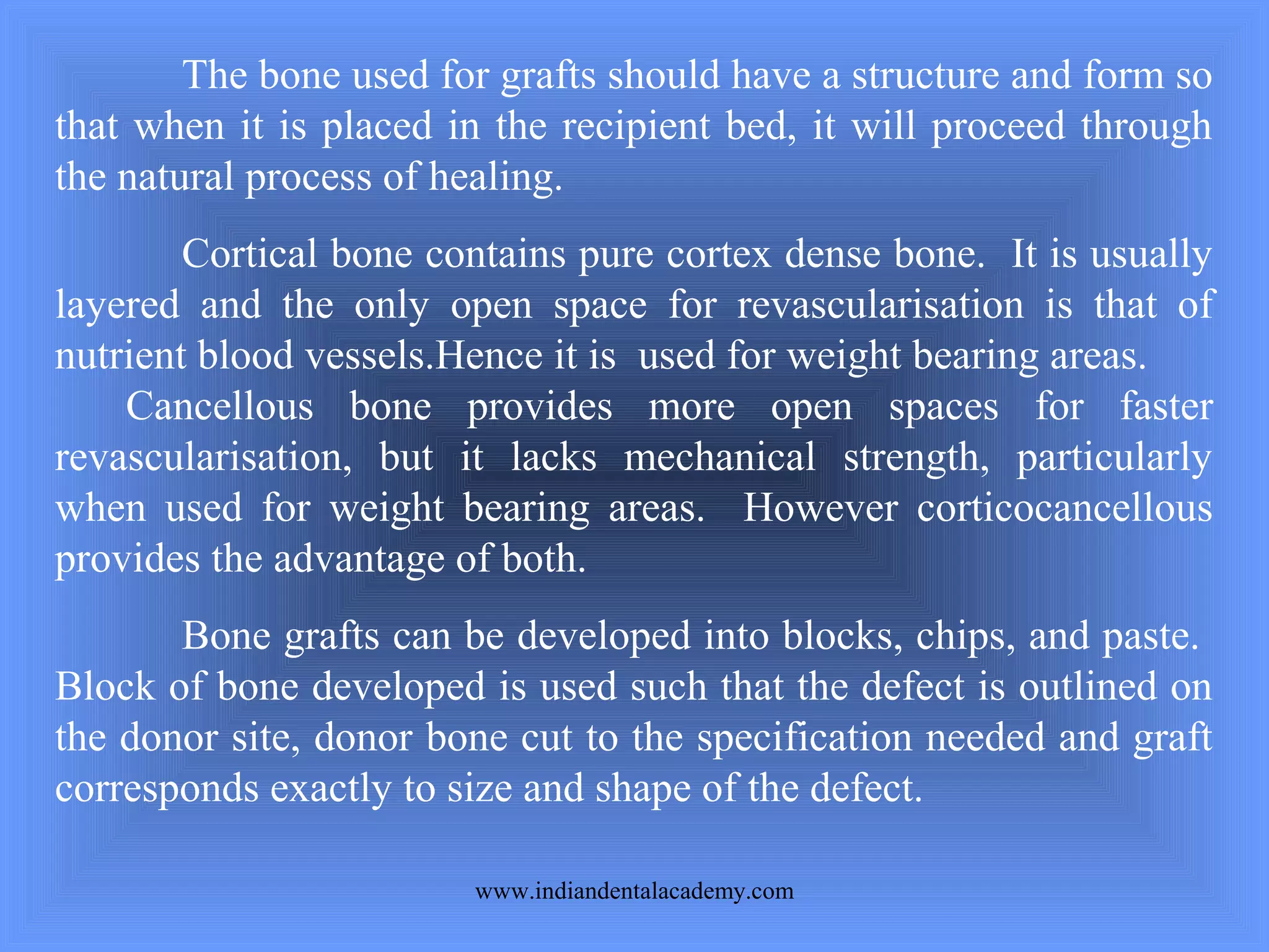 Bone grafts and Bone Substitutes/ dental implant courses | PPT
