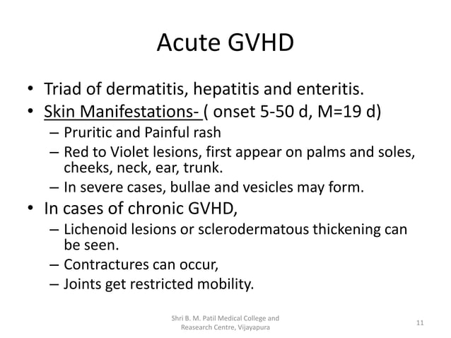 Graft versus host disease | PPTX | Blood Disorders | Diseases and ...
