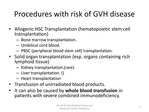Graft versus host disease | PPTX | Blood Disorders | Diseases and Conditions