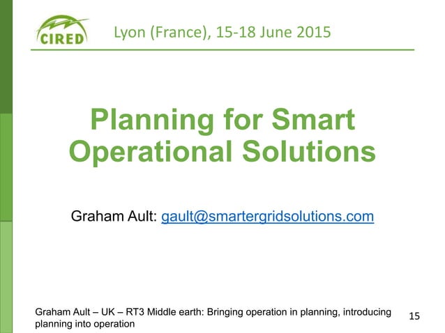 Planning for Smart Operational Solutions | PPTX