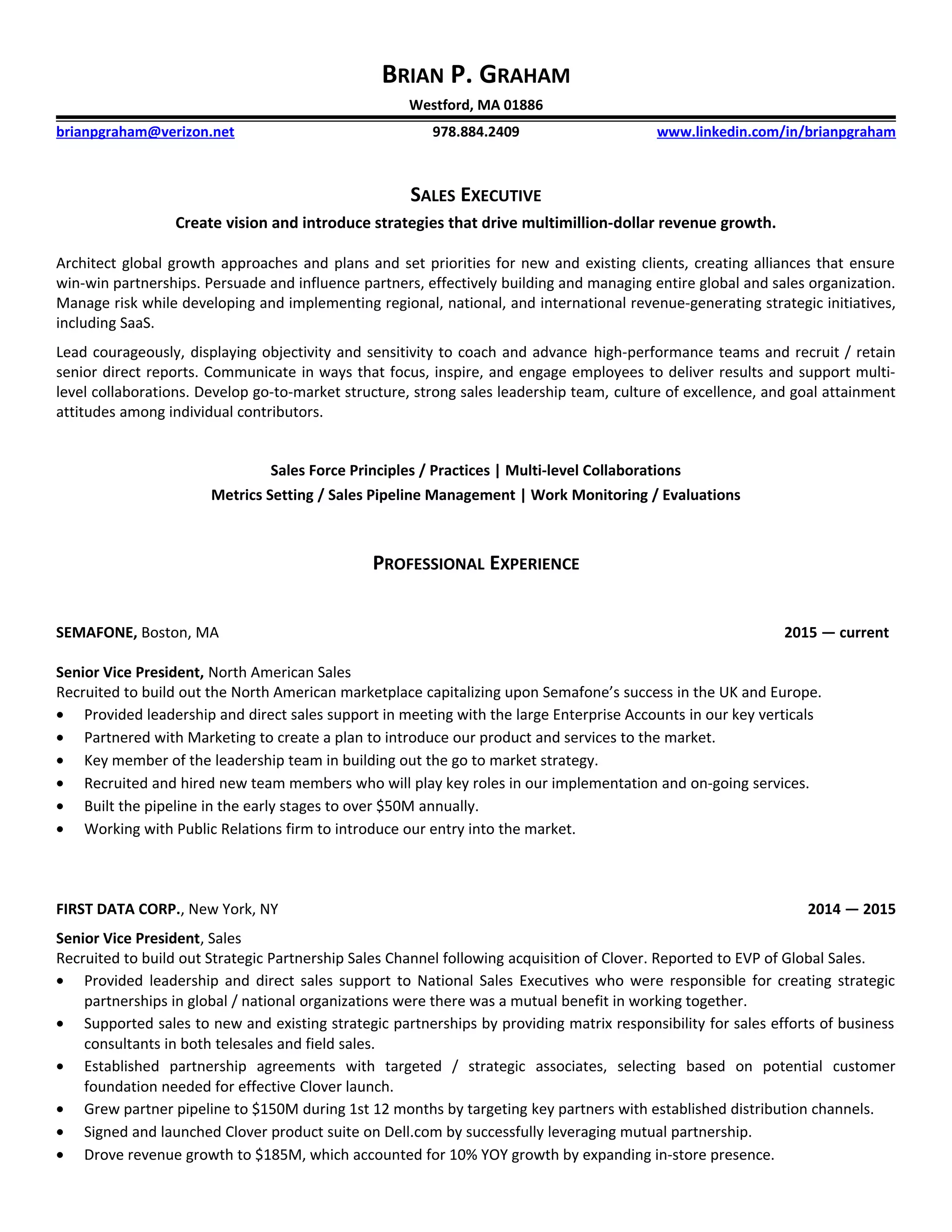 Graham brian resume semafone | DOC