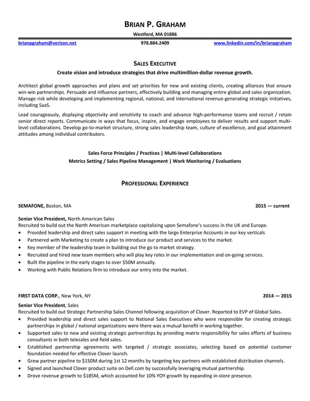 Graham brian resume semafone | DOC