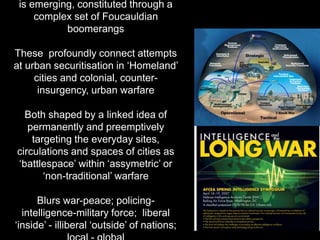 Prof. Stephen Graham; Cities as Battlespace: The New Military Urbanism ...