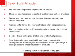 Graham Freeburn - Make Your Testing Smarter - Know Your Context! | PDF