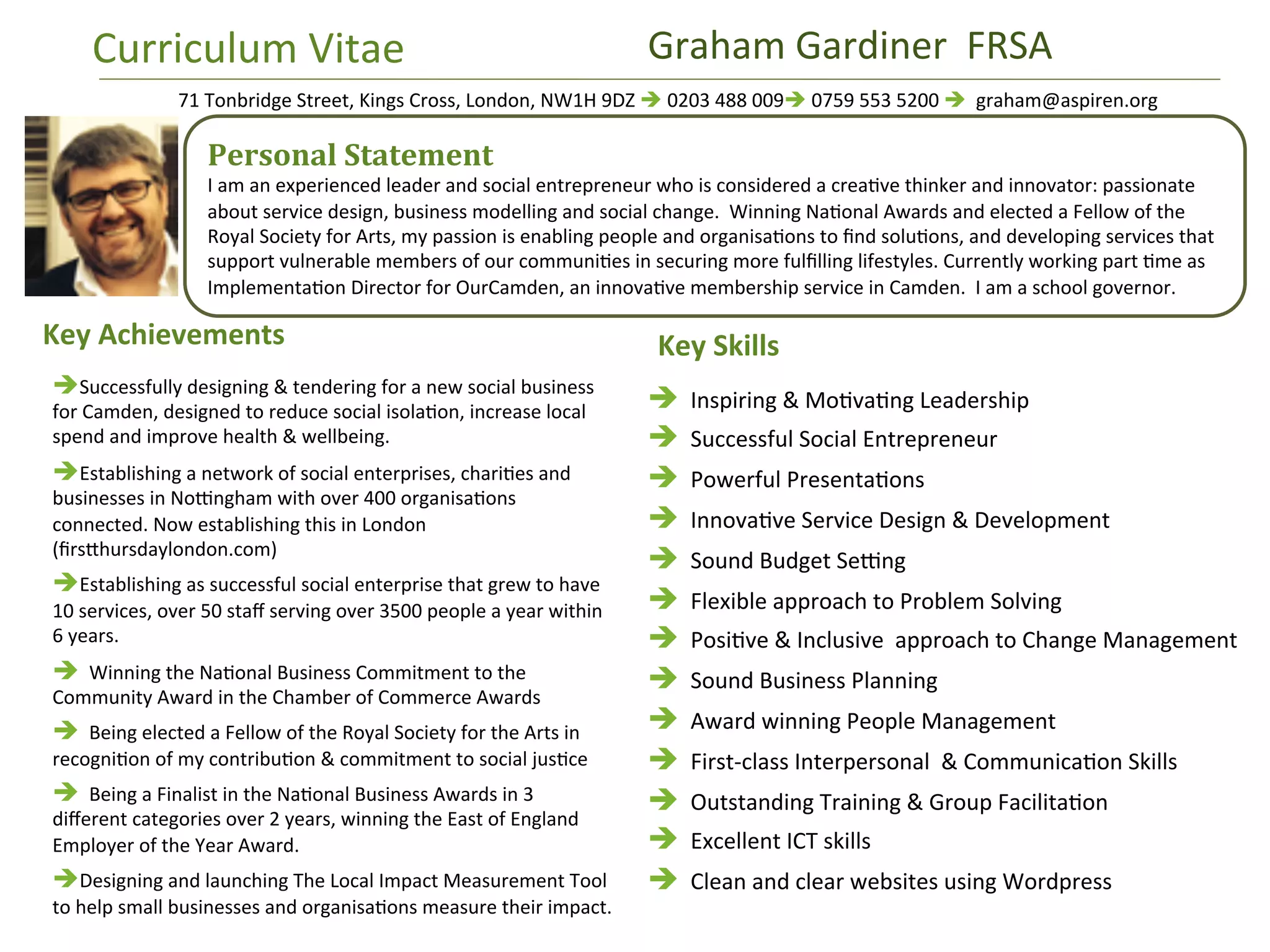 Graham Gardiner CV | PDF