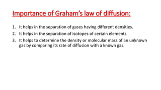 Graham's law of diffusion | PPTX