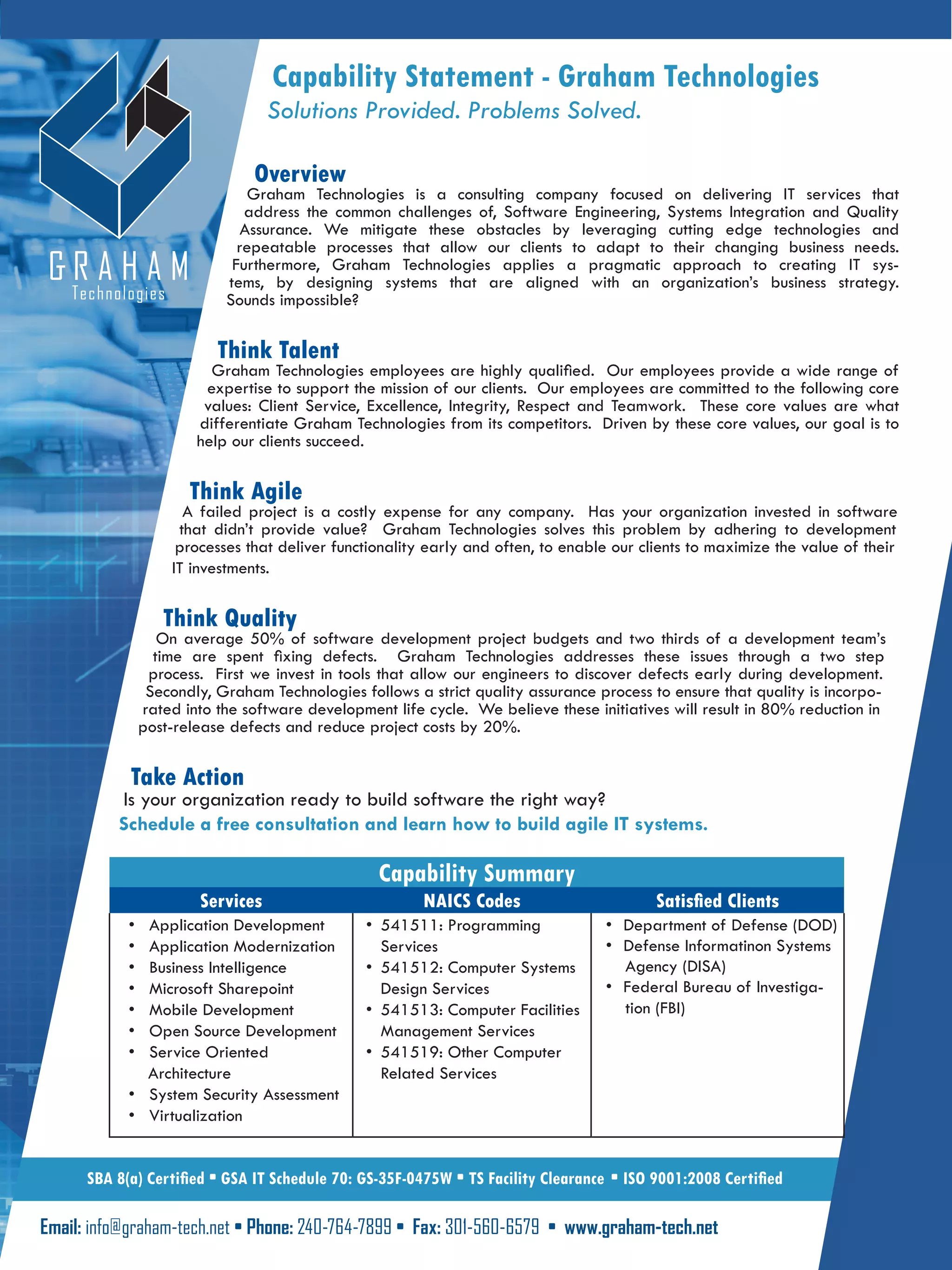 Graham Tech Capabilities Statement | PDF