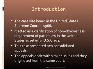 Graham v. john deere co. patent infringement | PPT