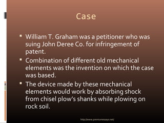 Graham v. john deere co. patent infringement | PPT
