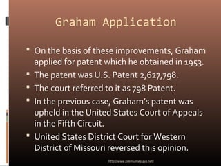 Graham v. john deere co. patent infringement | PPT