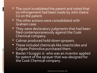 Graham v. john deere co. patent infringement | PPT
