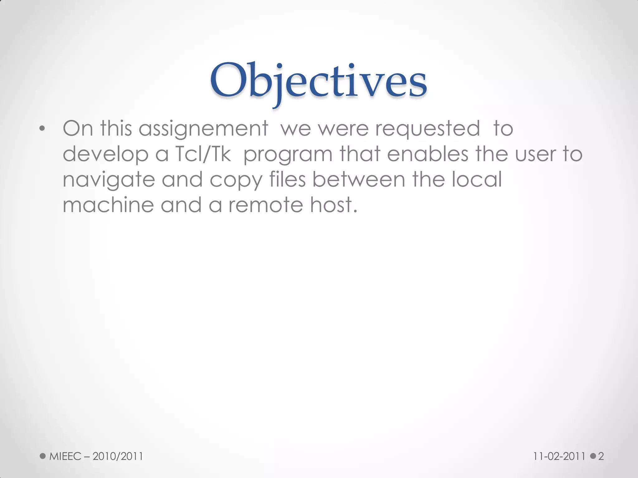 Grahical Interface For a Command line App | PPT