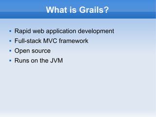 SVCC Intro to Grails | ODP