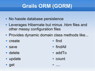 SVCC Intro to Grails | ODP