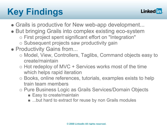 Grails At Linked | PPT
