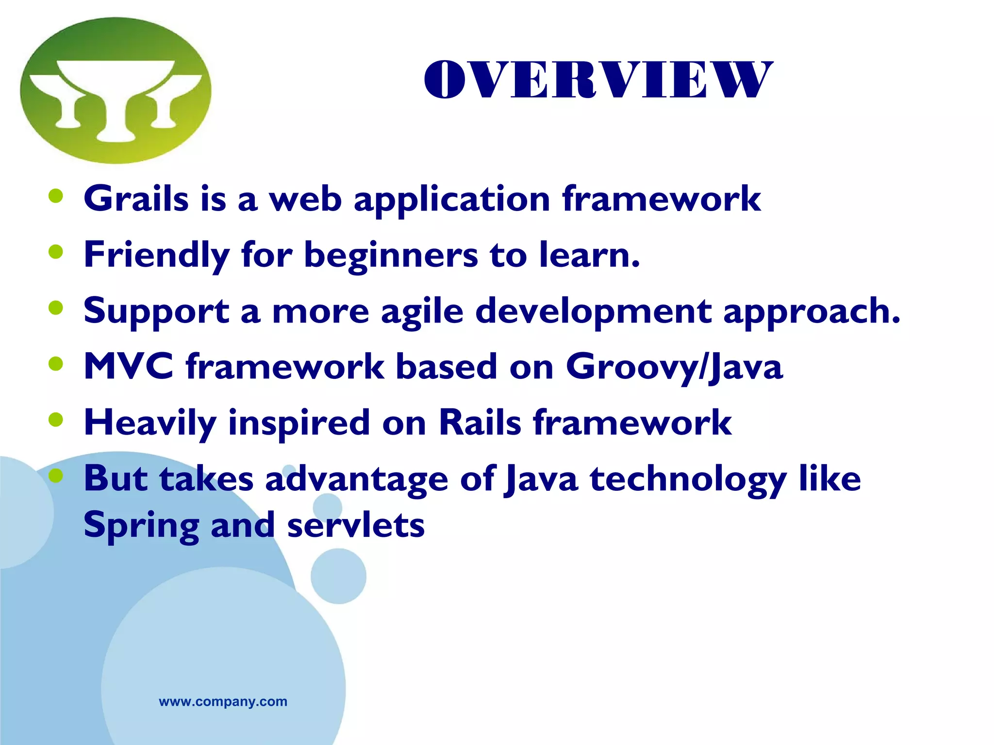 intoduction to Grails Framework
