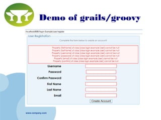 intoduction to Grails Framework | PPT
